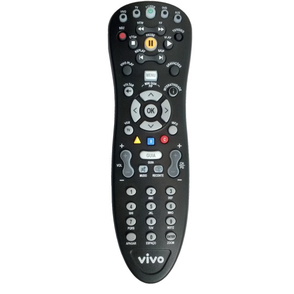 Controle Remoto Universal Vivo Fibra Hdtv At6400 All Touch Original